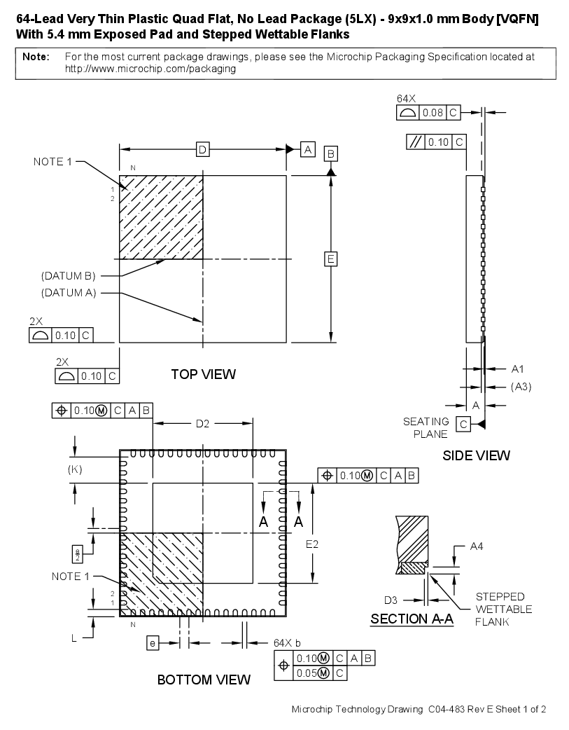 42.13 64-Pin VQFN Wettable Flanks