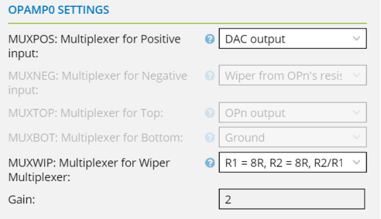 Configure OP0 As A Non Inverting PGA Using Atmel START configure-op0-as-a-non-inverting-pga-using-atmel-start