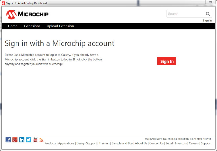 Registering at the Microchip Gallery