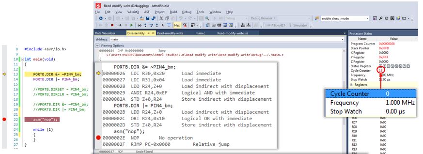 AVR® Simulator Debugging