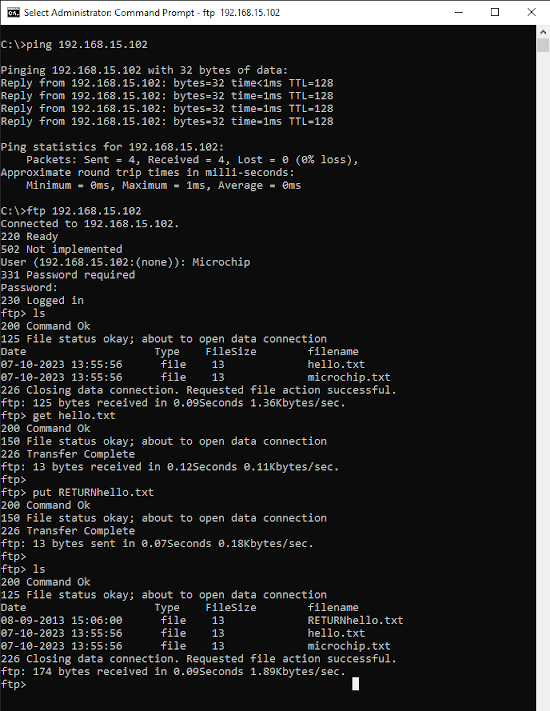 1.10 TCP/IP WEB & FTP Server with USB FATFS