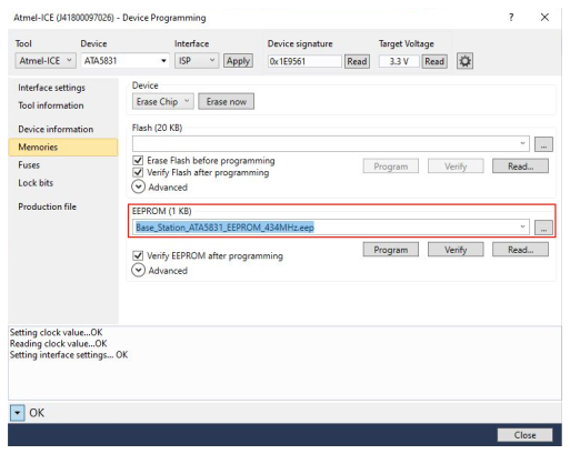 5.3.3 Reprogramming of the Devices